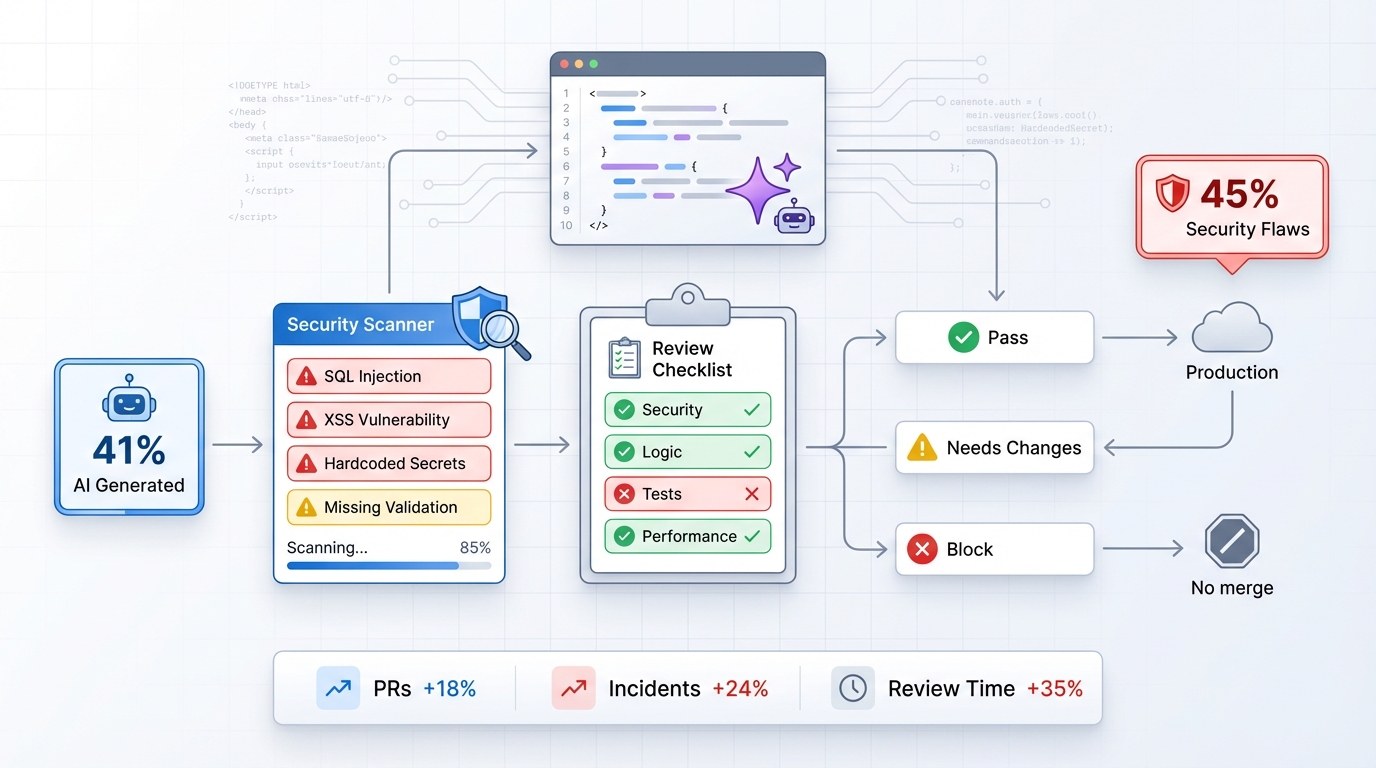 AI Code Review Crisis - 45% Security Flaws in Generated Code | Iterathon